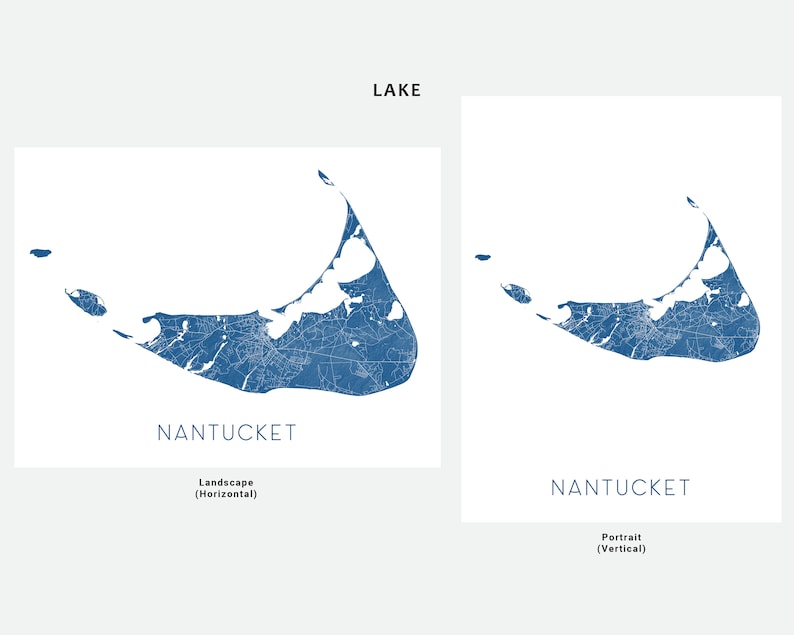 Nantucket Map Print and Nantucket Art Prints for Nantucket | Etsy