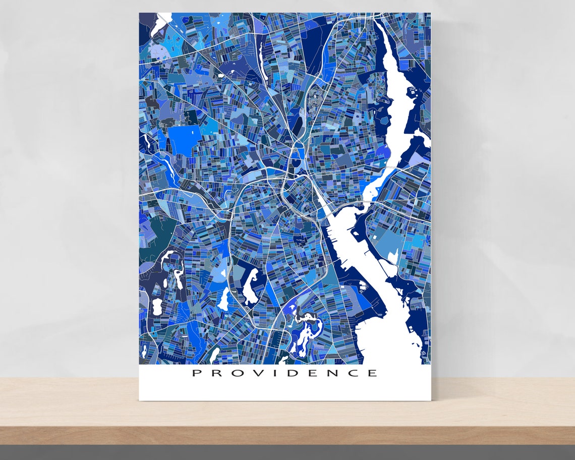 Providence Rhode Island Providence Map Print Map of - Etsy