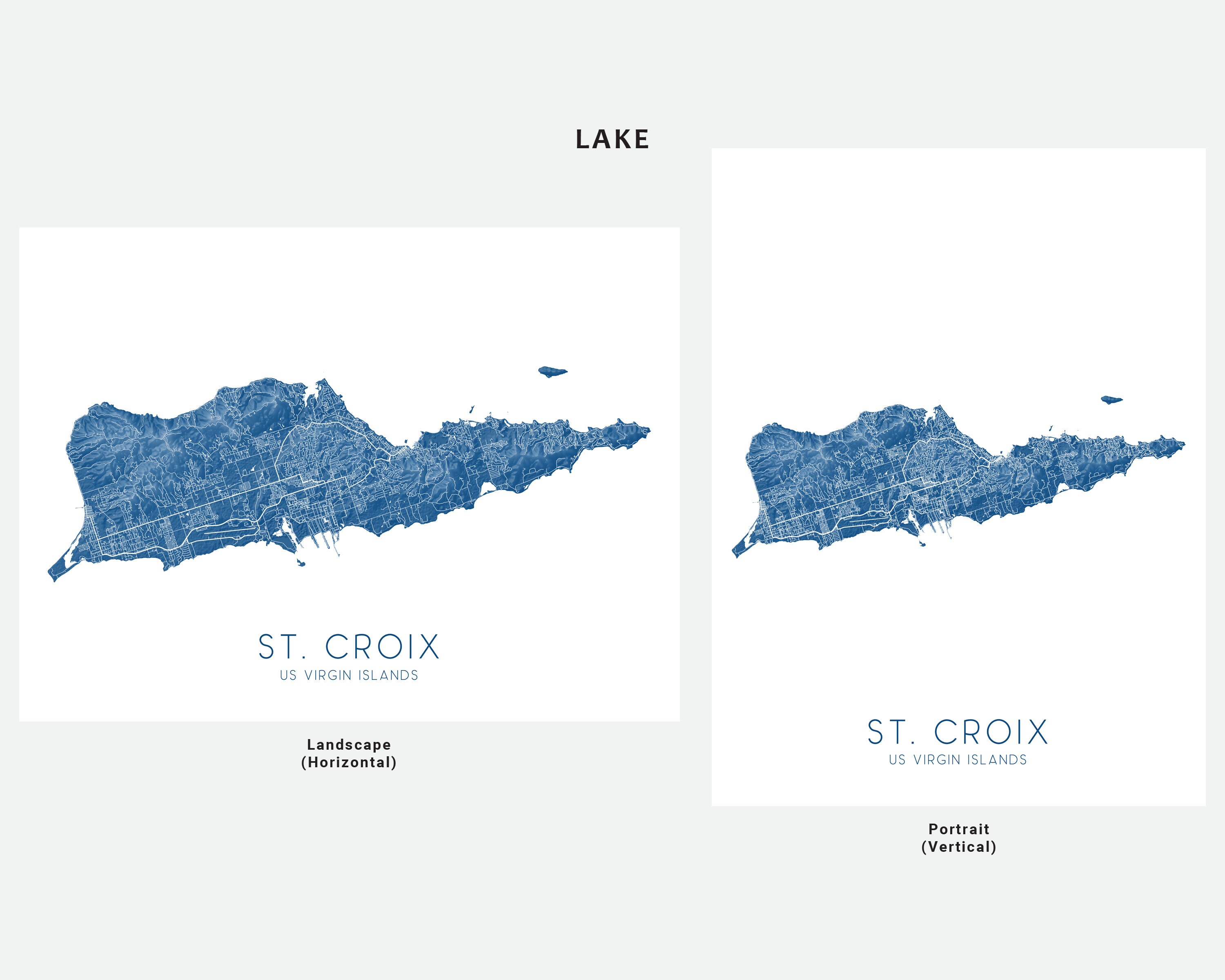 St Croix Map Print and St Croix USVI Map Poster for St Croix | Etsy Canada