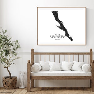 Baja California Map Print Poster, Baja Peninsula Mexico Wall Art Prints ...