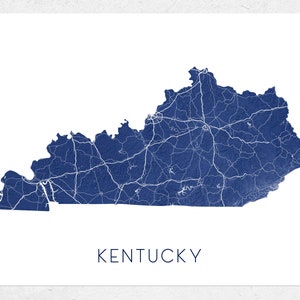 Kentucky Decor and Kentucky Wall Art for Kentucky Map Poster - Etsy