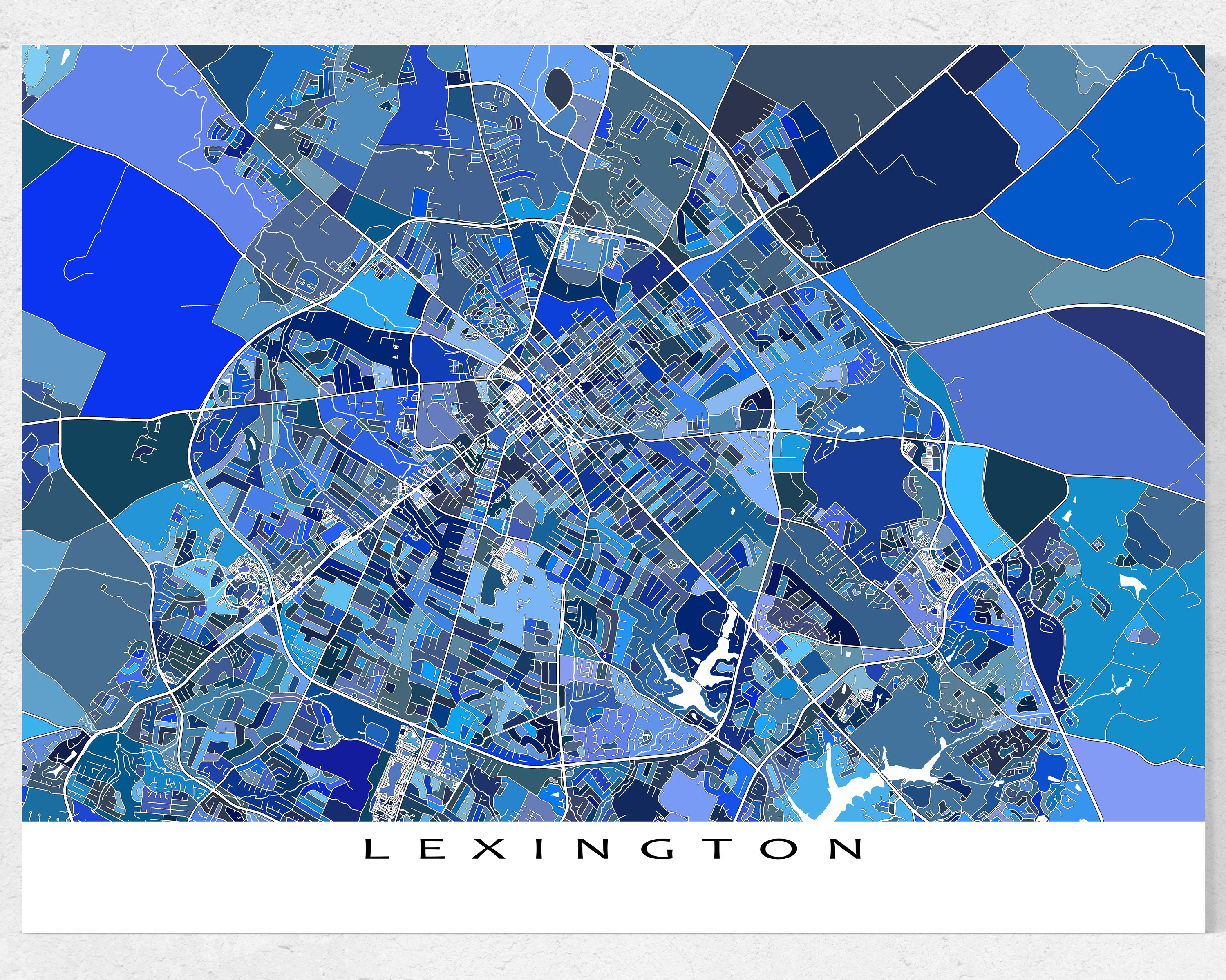 Lexington KY Map of Lexington Kentucky City Maps Blue | Etsy Lexington KY Map of Lexington Kentucky City Maps Blue | Etsy