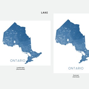 Ontario Map Print and Map of Ontario Canada Map Poster for Ontario Wall ...