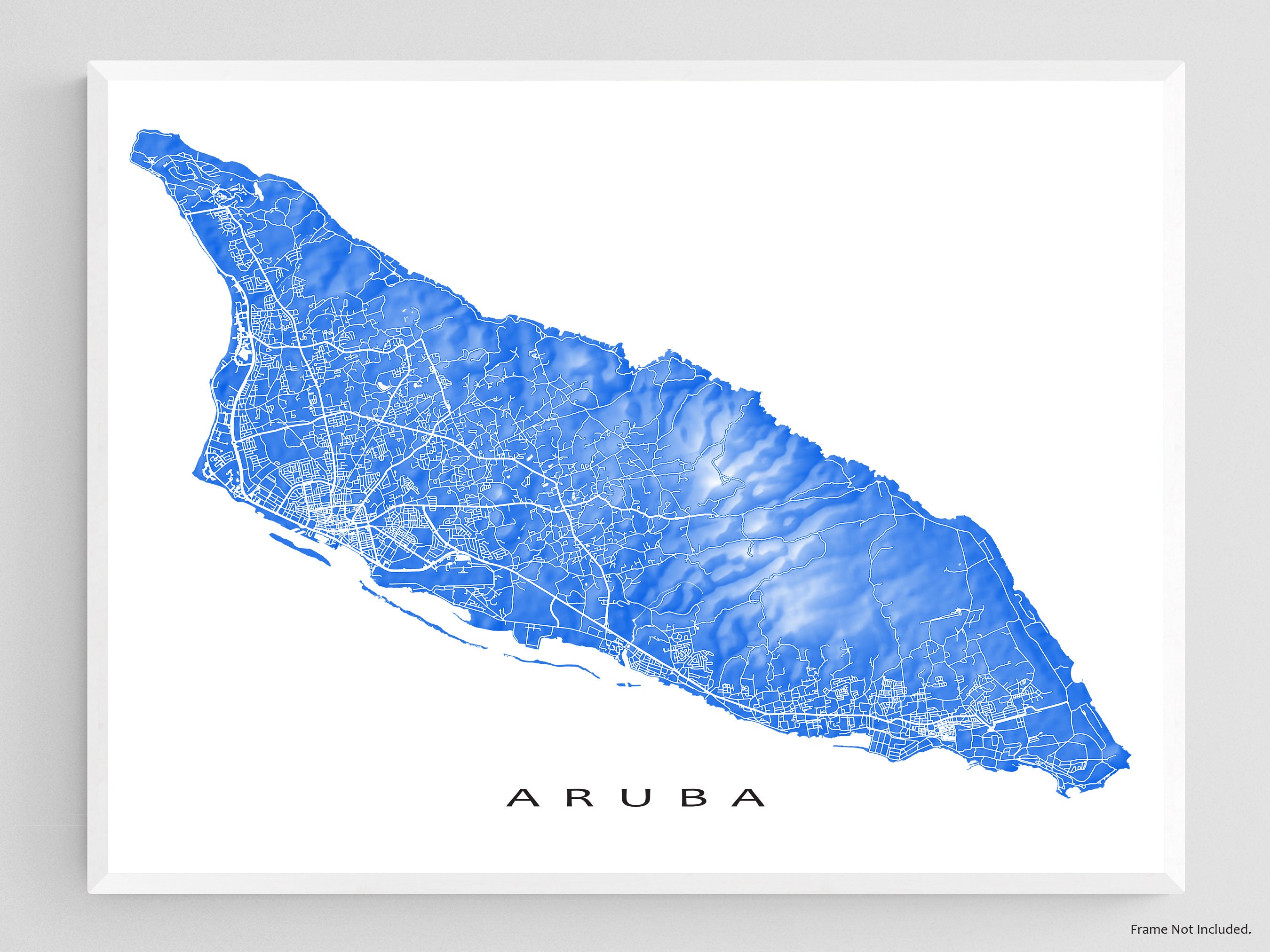 Aruba Map Print Map Art Poster Caribbean Island Maps - Etsy