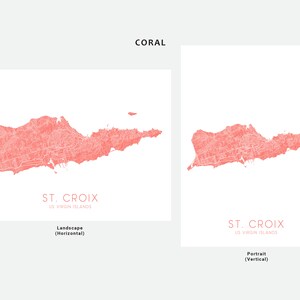 St Croix Map Print and St Croix USVI Map Poster for St Croix US Virgin ...