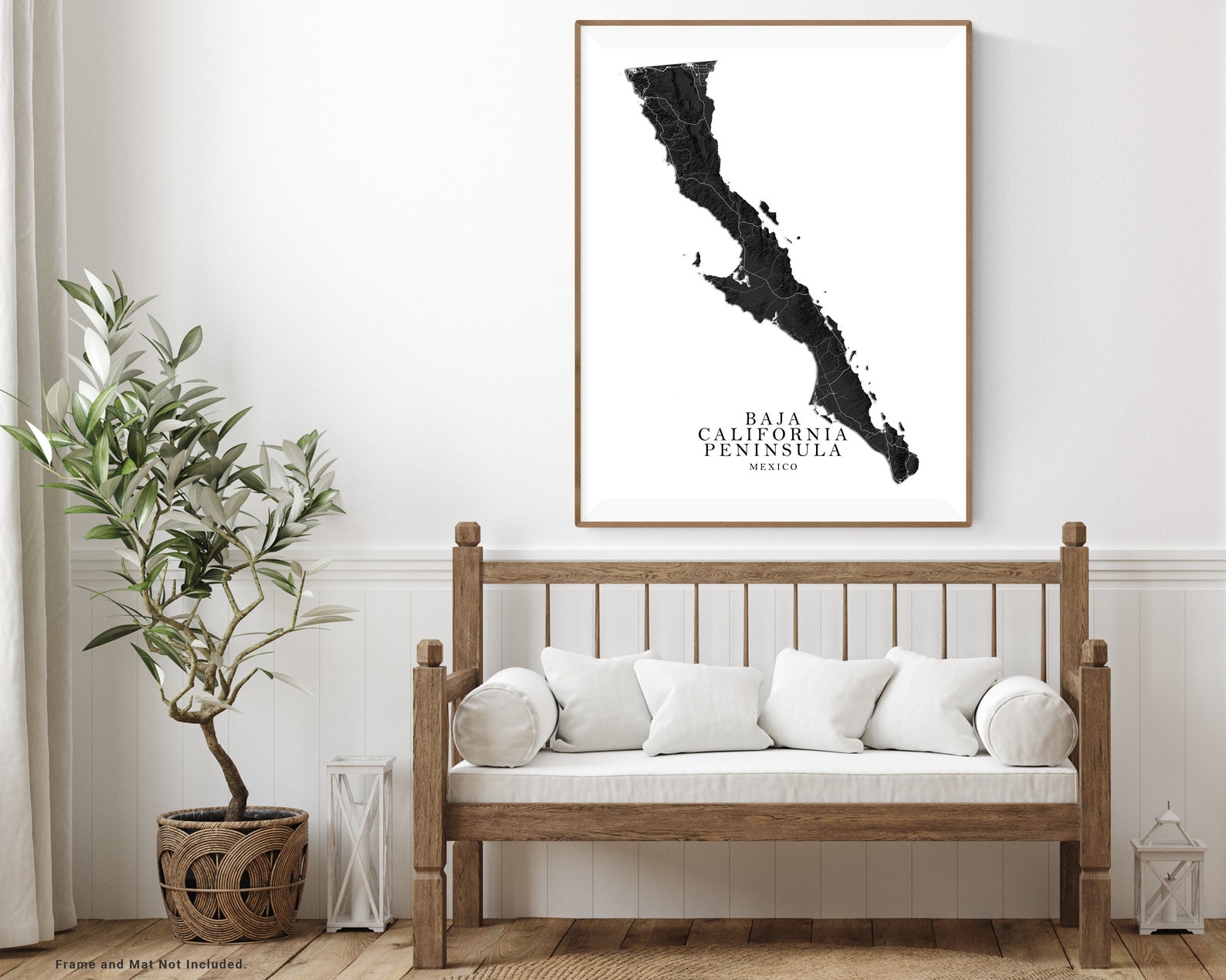 Baja California Map Print Poster, Baja Peninsula Mexico Wall Art Prints ...