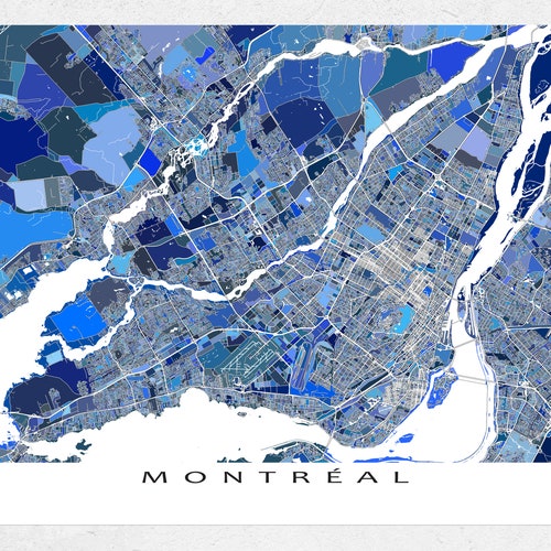 Montreal Map Print Full Color Map Poster - Etsy Canada