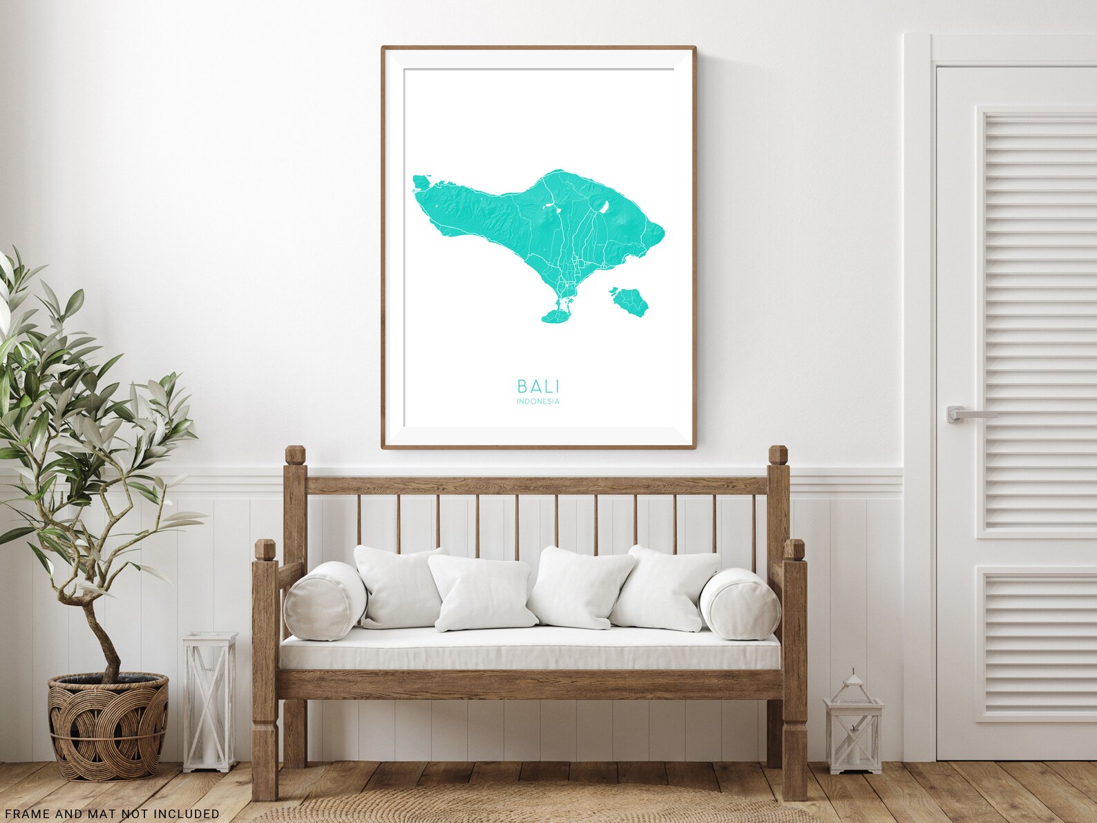 Bali Map Print Poster, 3D Topographic Landscape Bali Maps Indonesia ...
