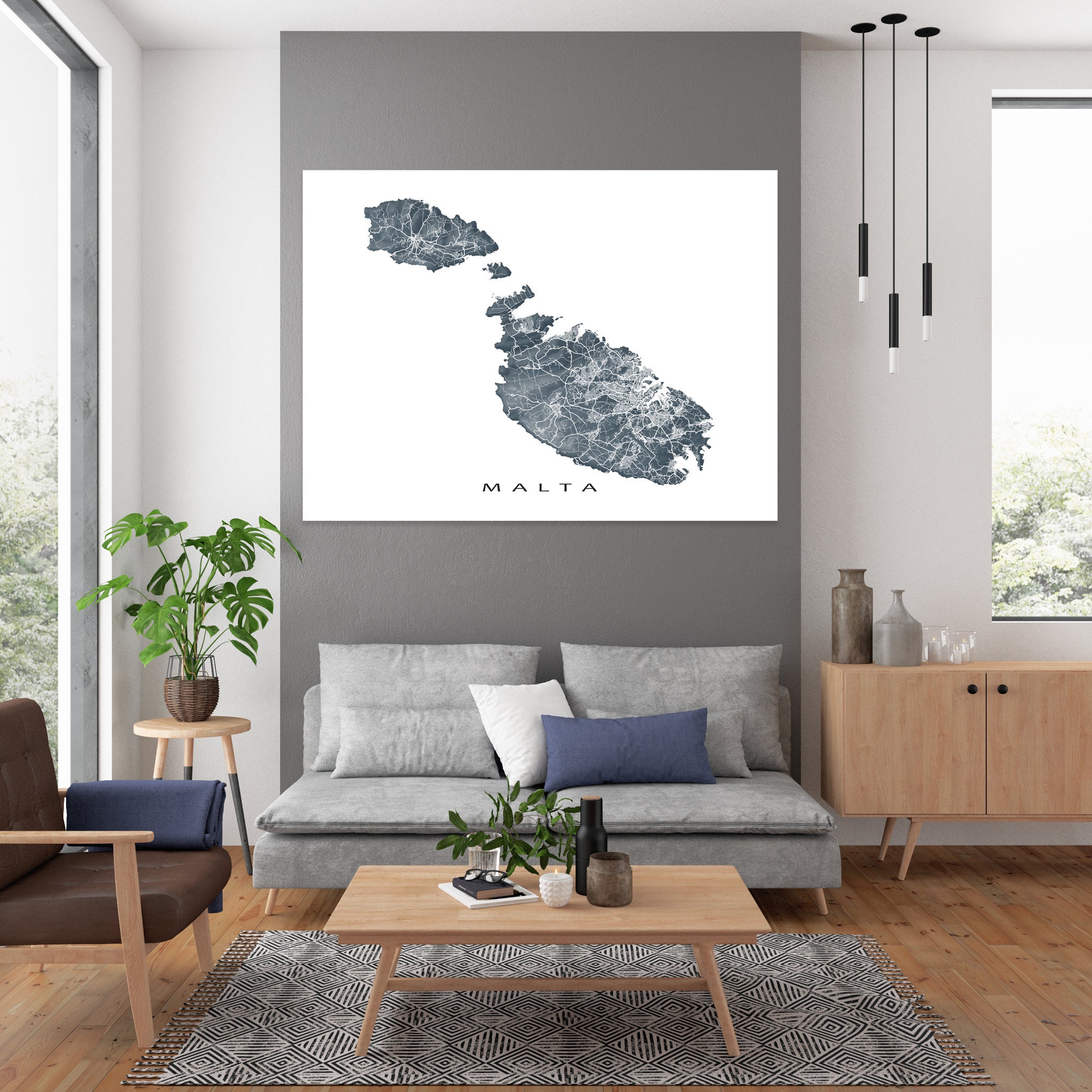 Malta Map Print and Malta Art Prints for Malta Wall Art Poster | Etsy