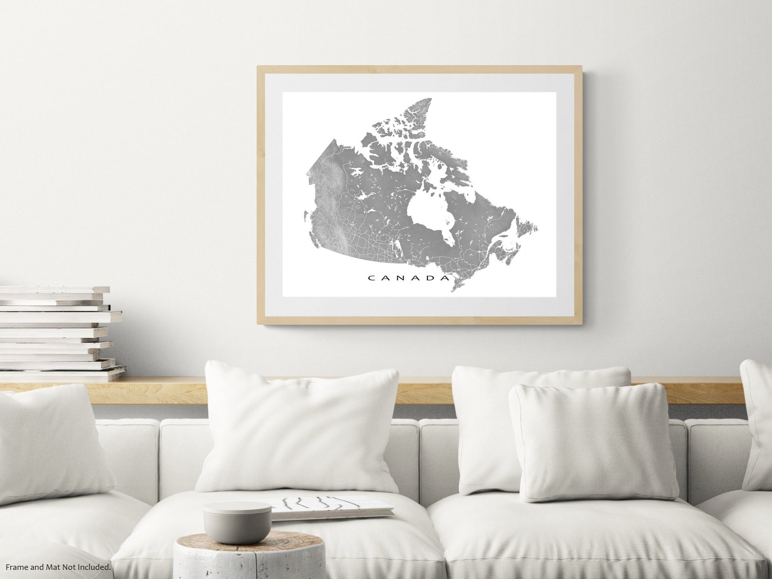 Canada Map Canada Print Canadian Art Canada Poster Wall | Etsy