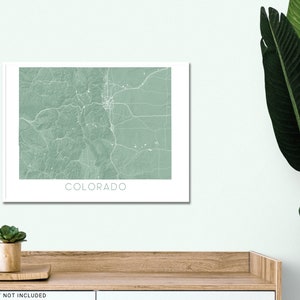 Colorado Map of Colorado State Wall Art Print, Customized 3D ...