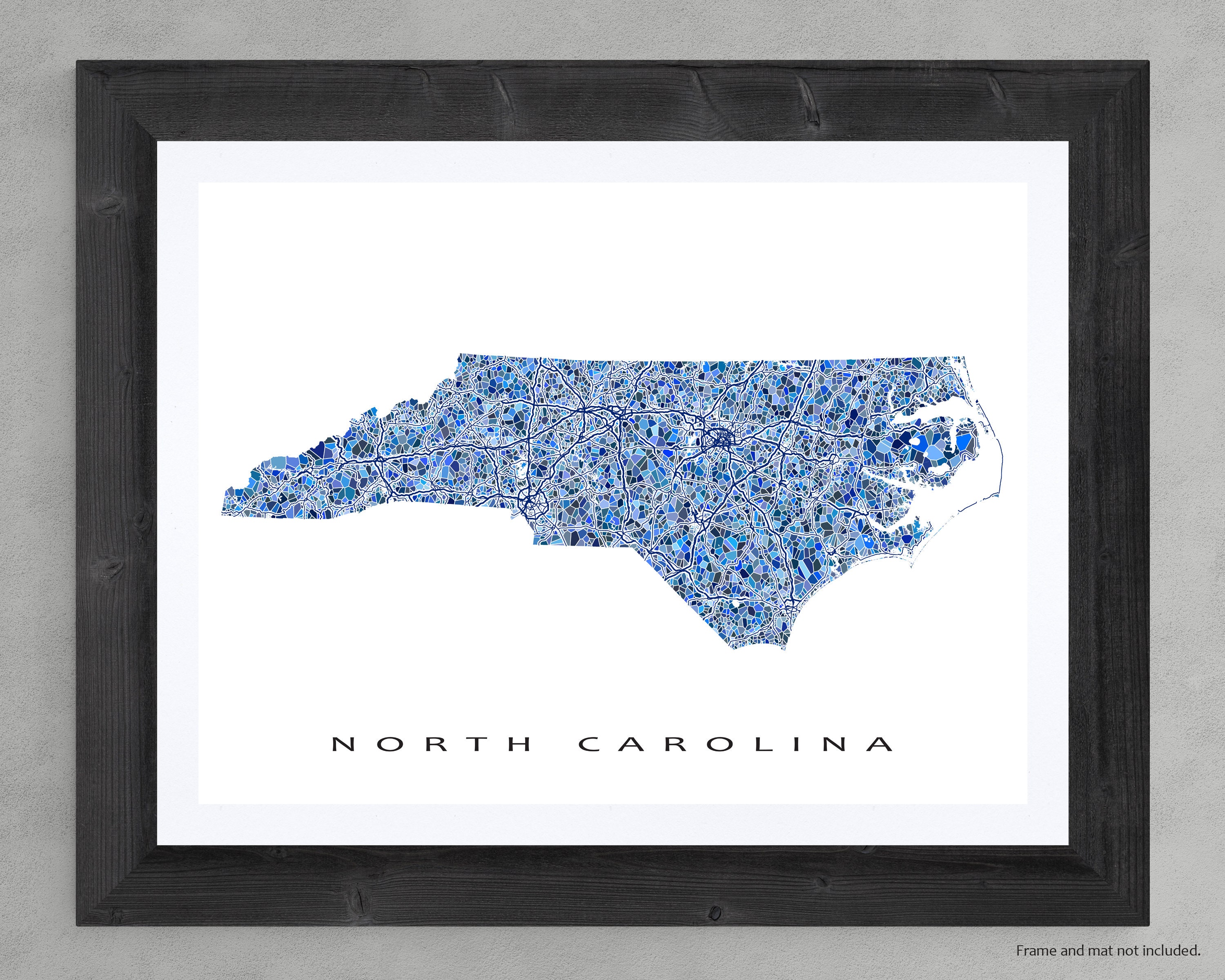 North Carolina Map Print and North Carolina Wall Art Poster - Etsy Canada