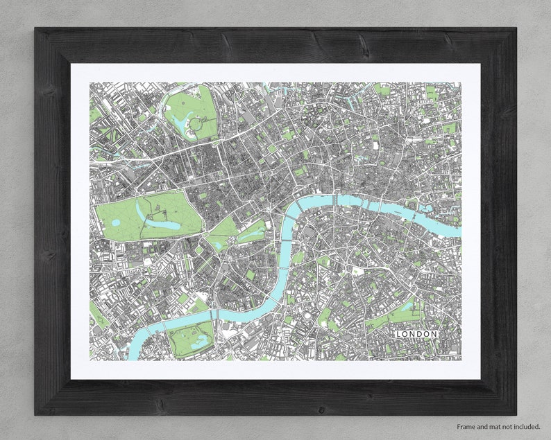 London Wall Art Print and London Map Poster for London City | Etsy