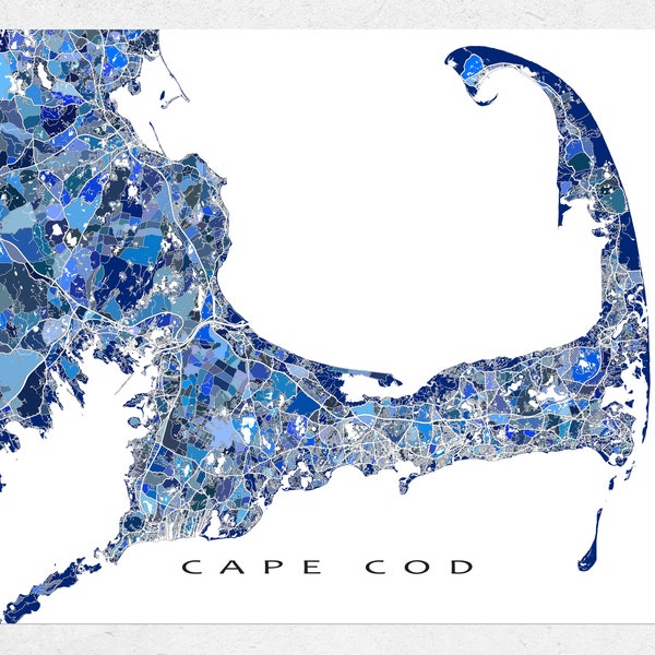 Cape Cod Map Poster - Etsy
