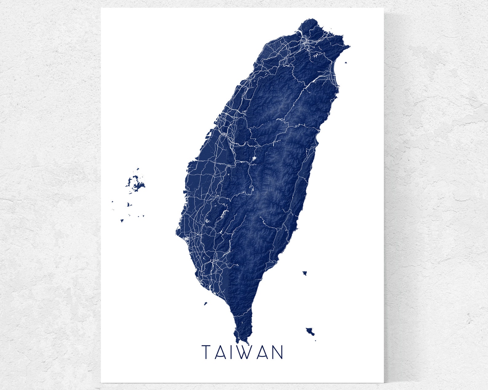 Taiwan Map Print and Taiwan Poster Maps for Taiwan Art Prints | Etsy Canada