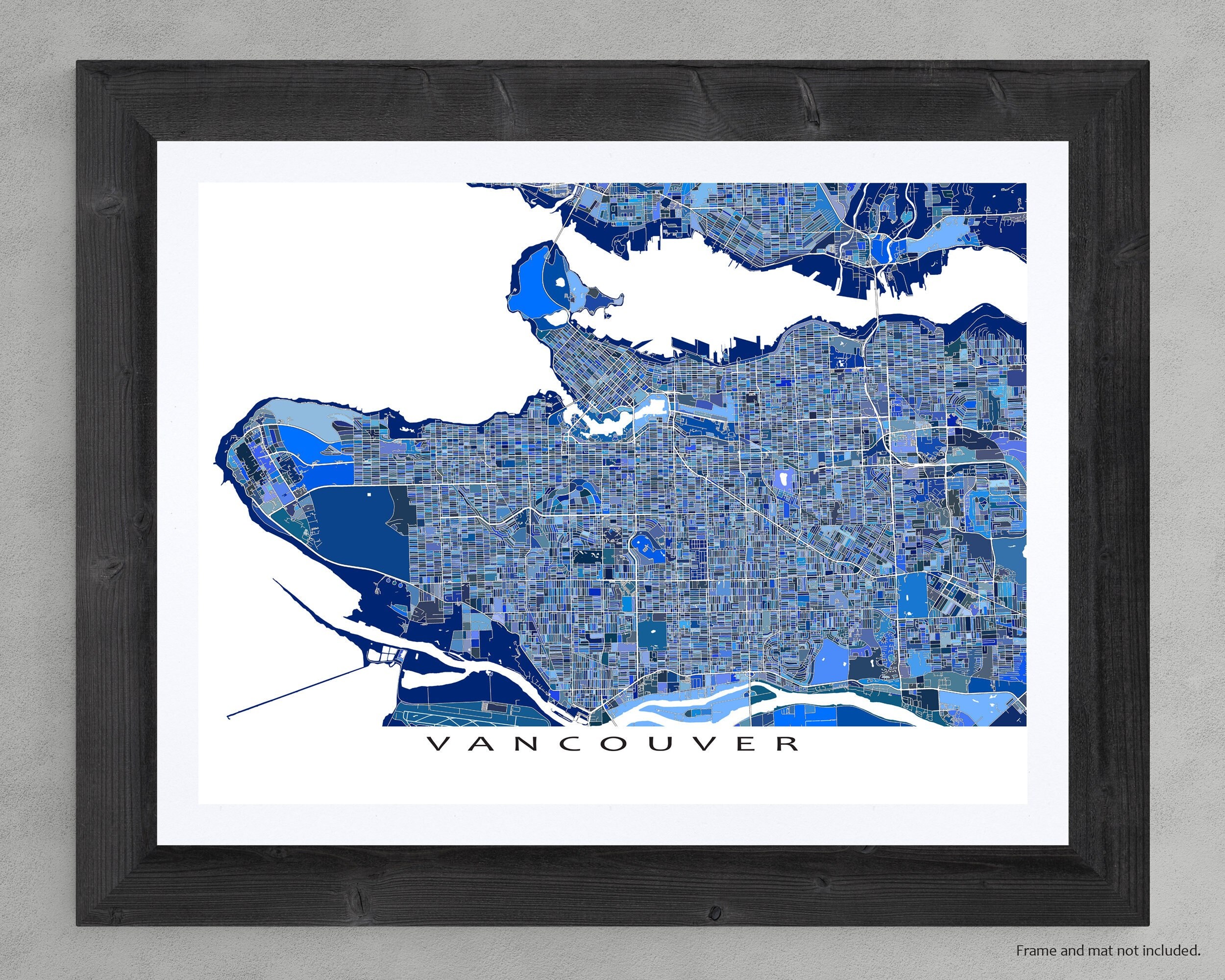 Vancouver Maps and Vancouver Map Print for Vancouver Wall Art - Etsy