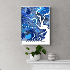 Charleston Map Poster and Charleston, South Carolina City Map Print, SC ...