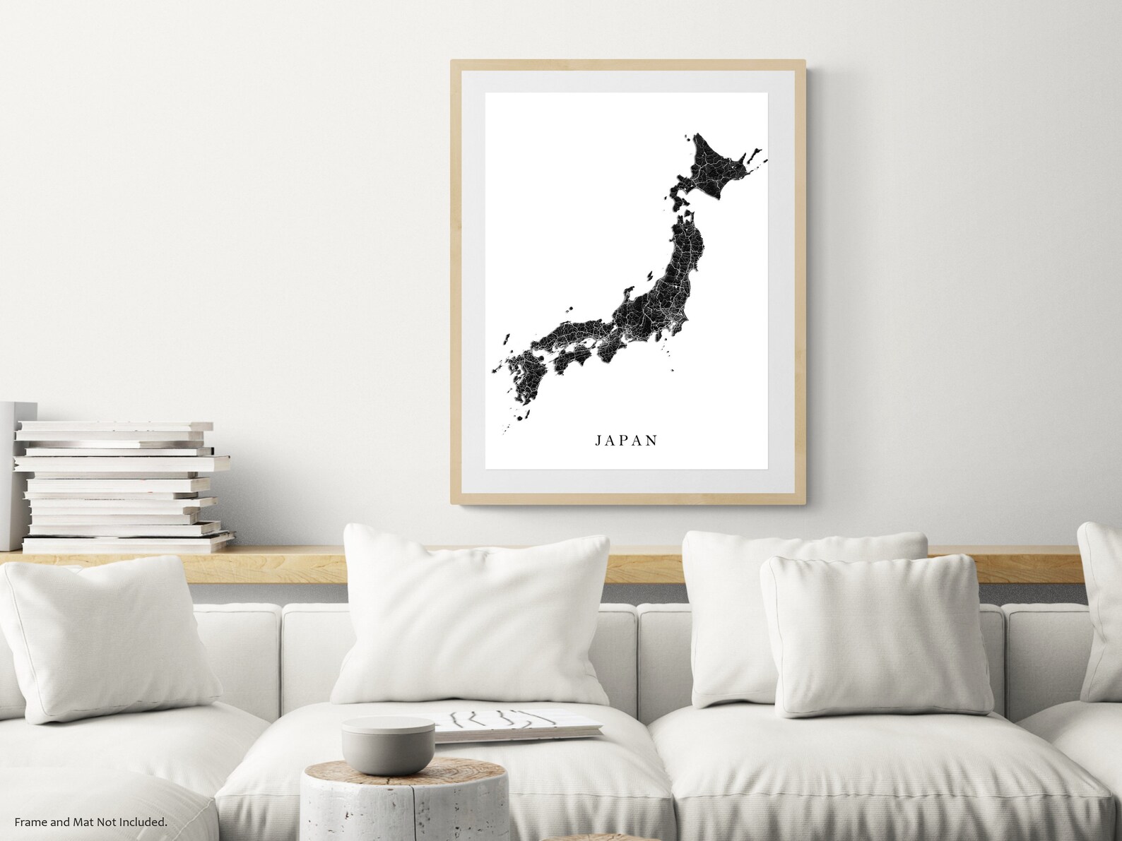 Japan Print Japan Map of Japan Wall Art Black and White - Etsy Canada