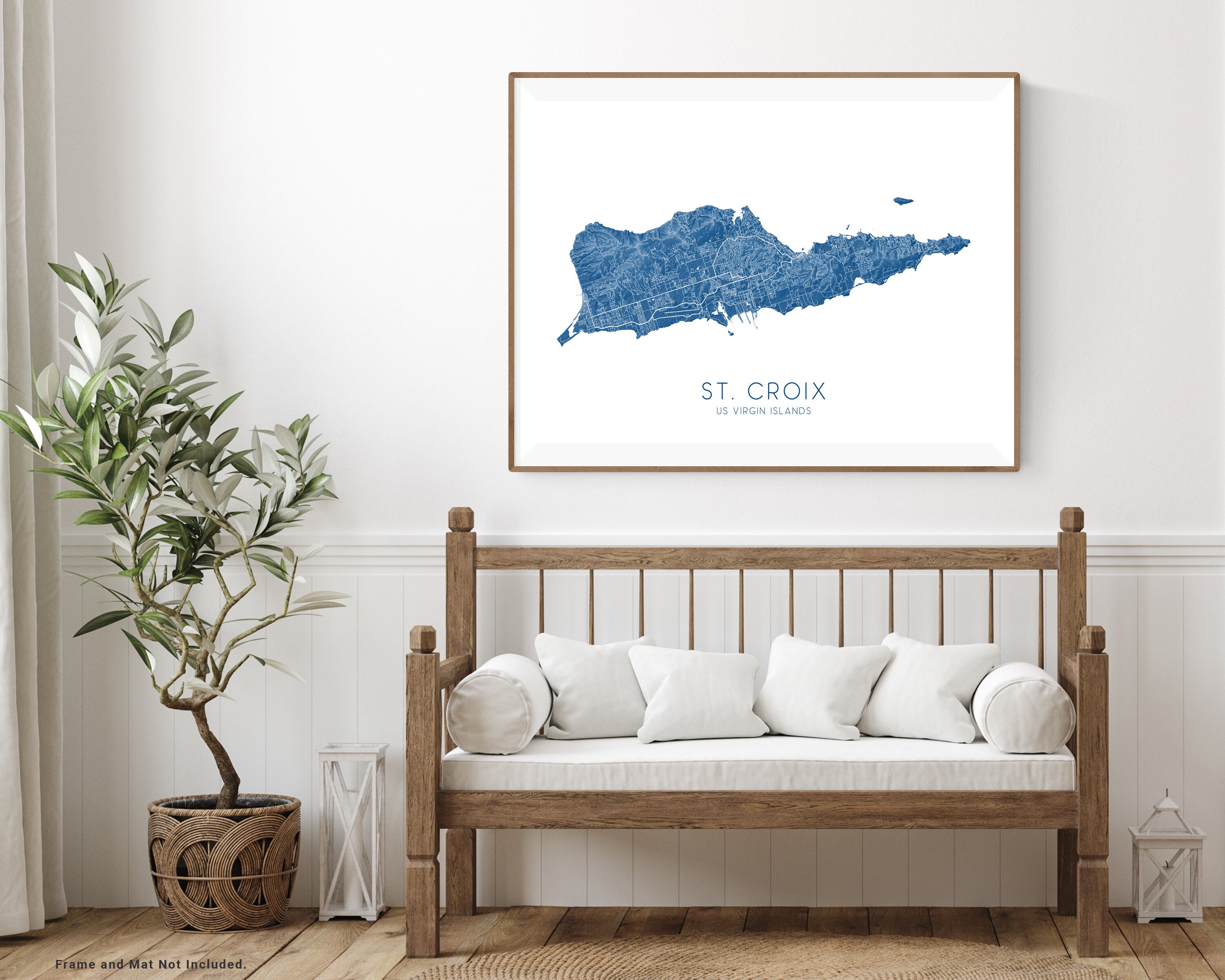 St Croix Map Print and St Croix USVI Map Poster for St Croix | Etsy Canada