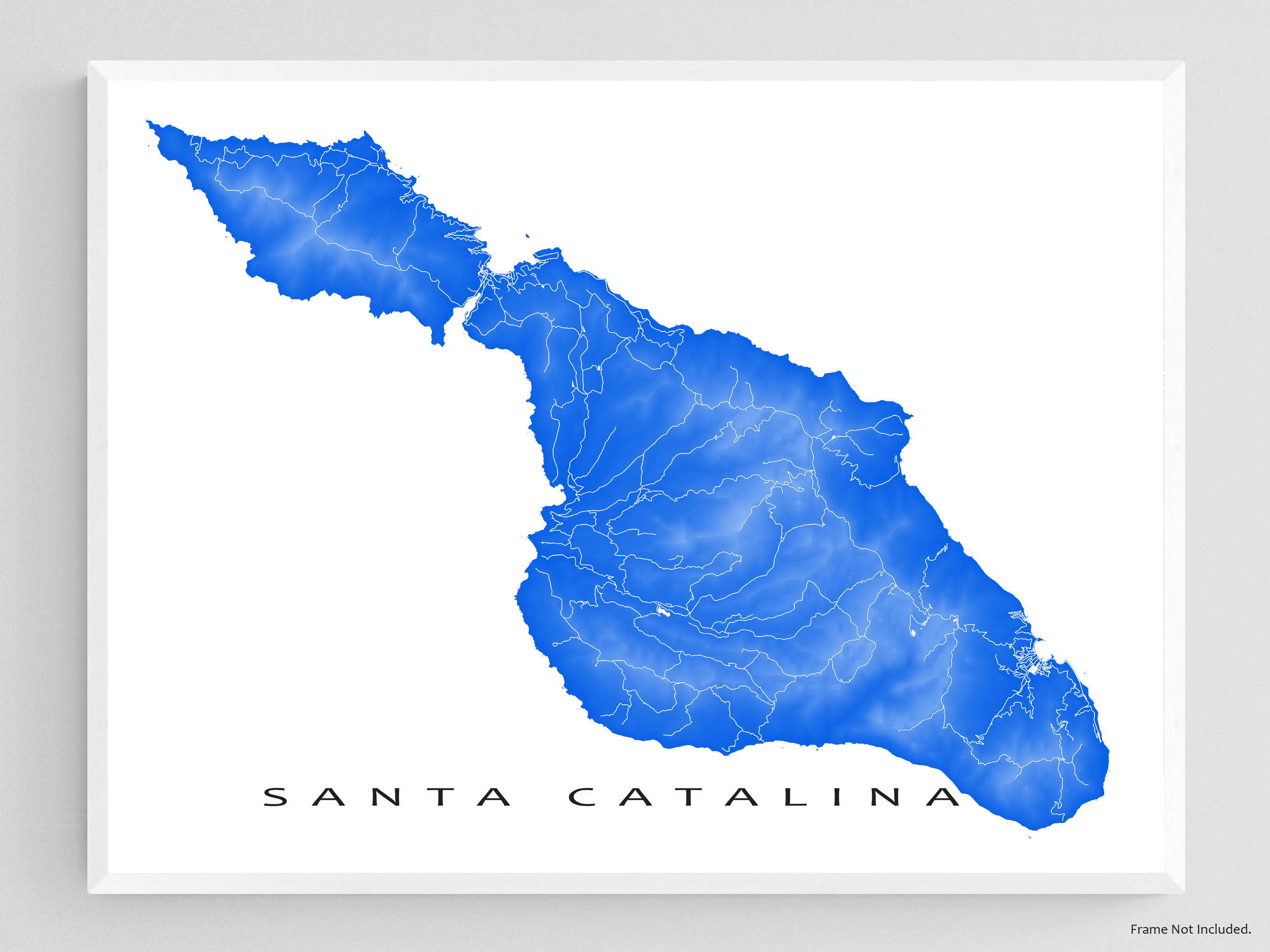 Santa Catalina Map Print Catalina Island Map Poster - Etsy