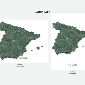 Spain Map of Spain Art Print, Custom 3D Topographic Landscape Espana ...