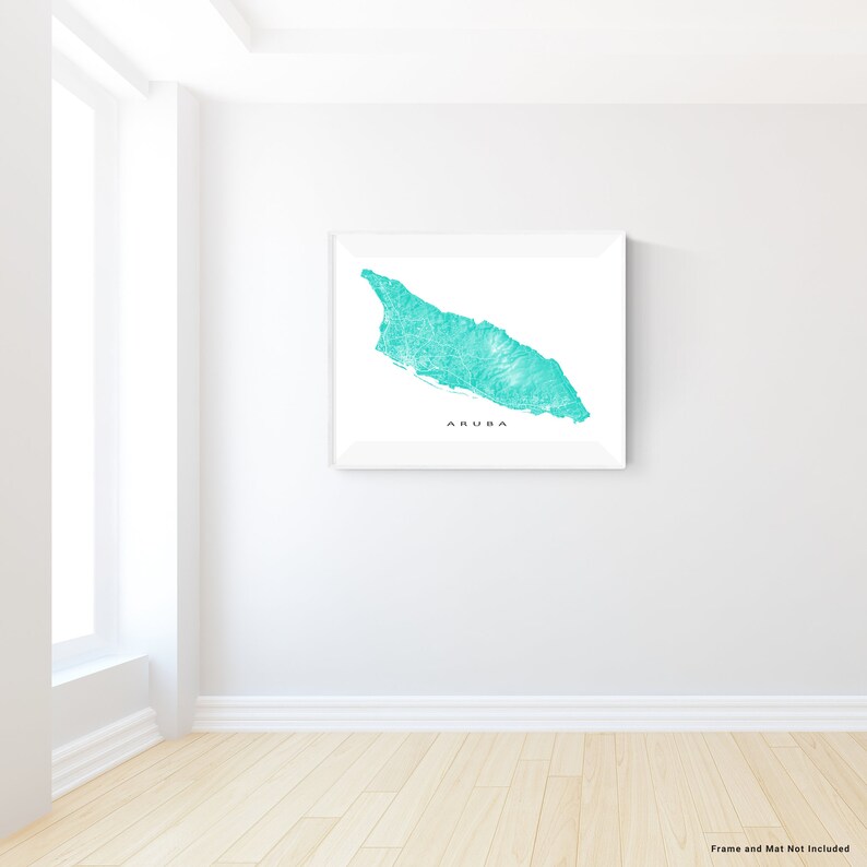 Aruba Map Print Map Art Poster Caribbean Island Maps | Etsy