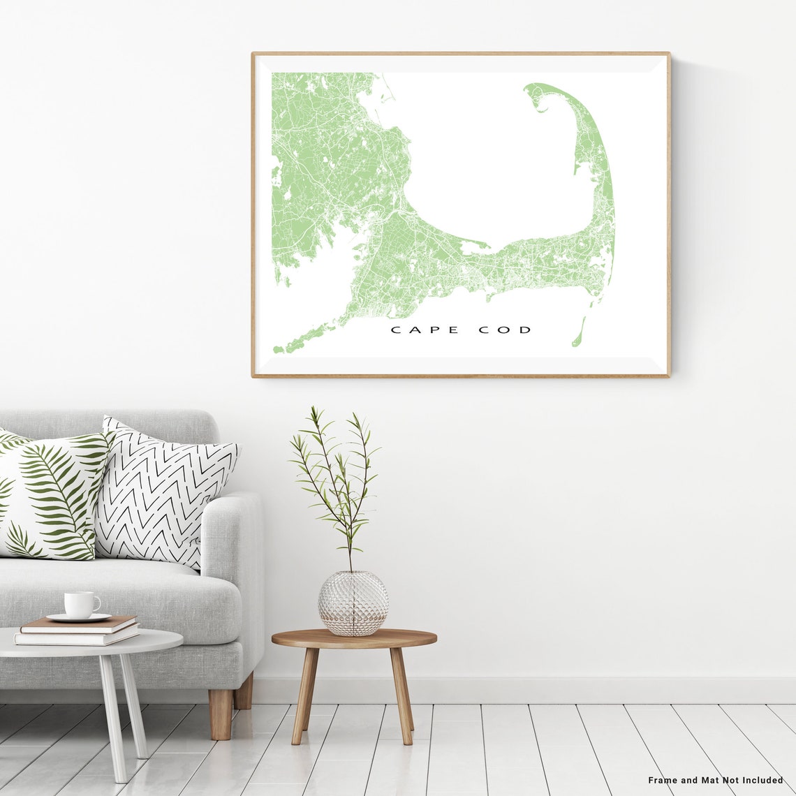 Cape Cod Map Print Massachusetts Wall Art Poster MA Decor | Etsy