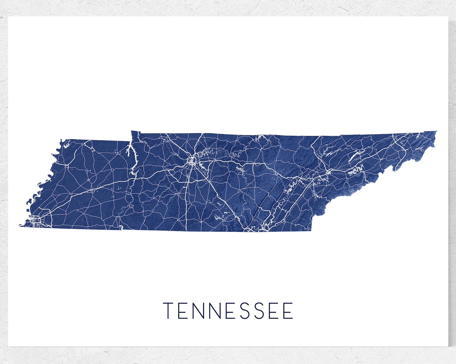 Tennessee Map Poster and Landscape Tennessee Art Print for TN | Etsy