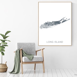 Long Island Map Art Print Long Island Wall Art Prints Map of - Etsy