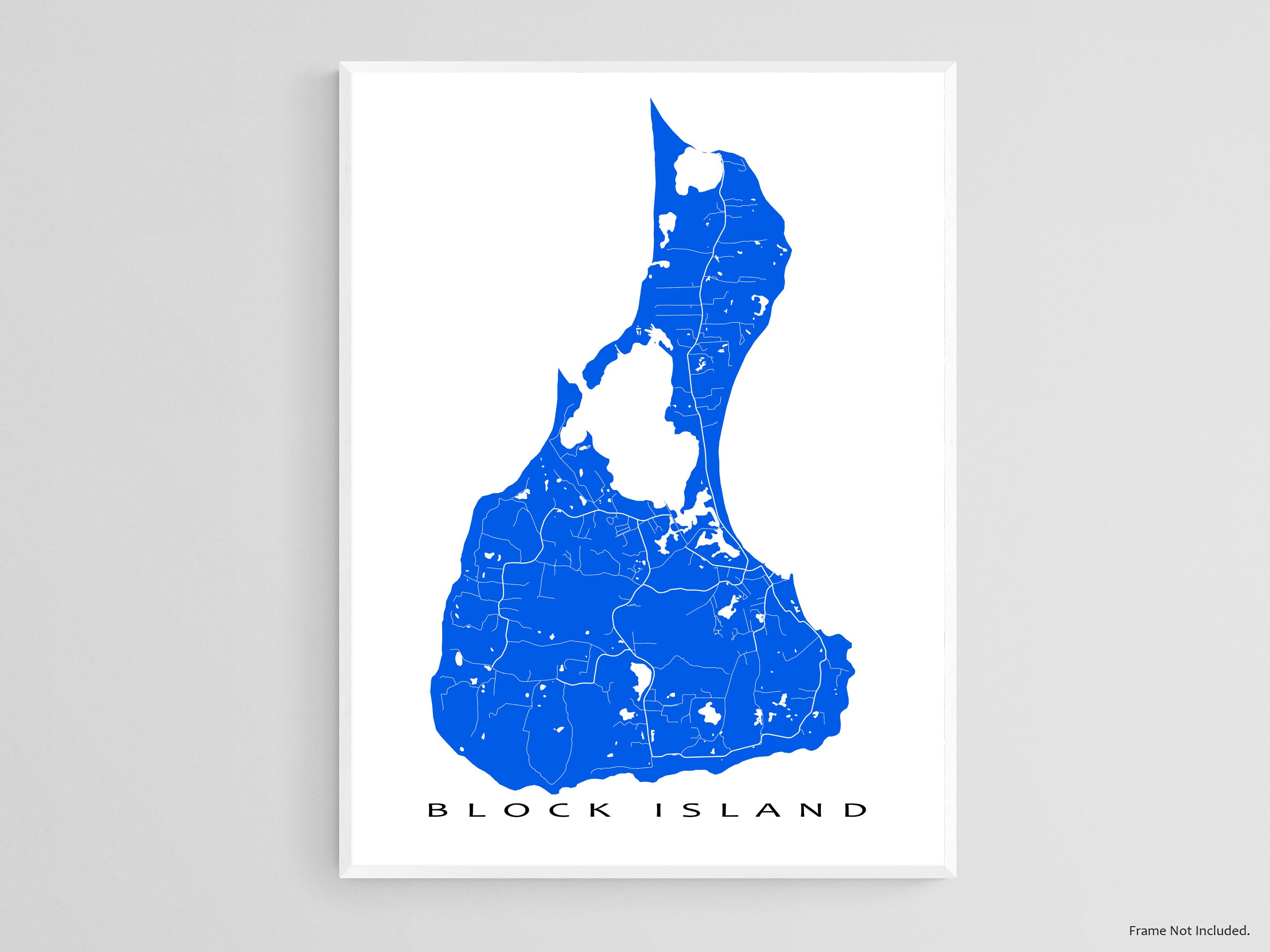 Block Island Map Print Block Island Rhode Island Art Poster - Etsy Canada