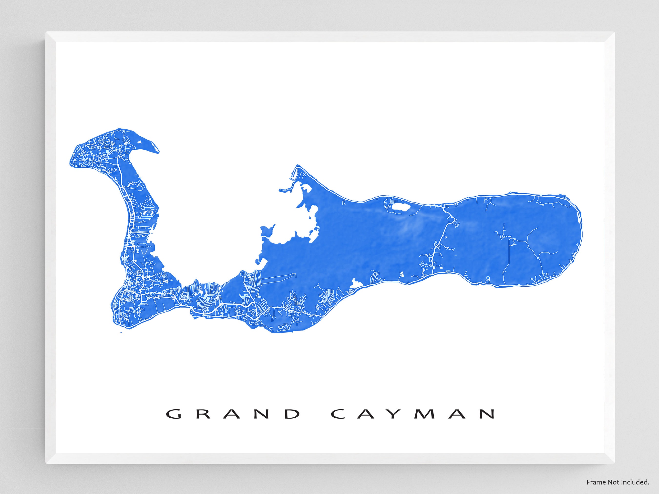 Grand Cayman Map Print Cayman Islands Map Prints Grand | Etsy