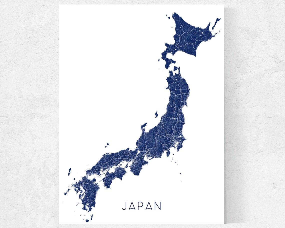 Japan Map Poster Map of Japan Print Japan Decor for Home - Etsy