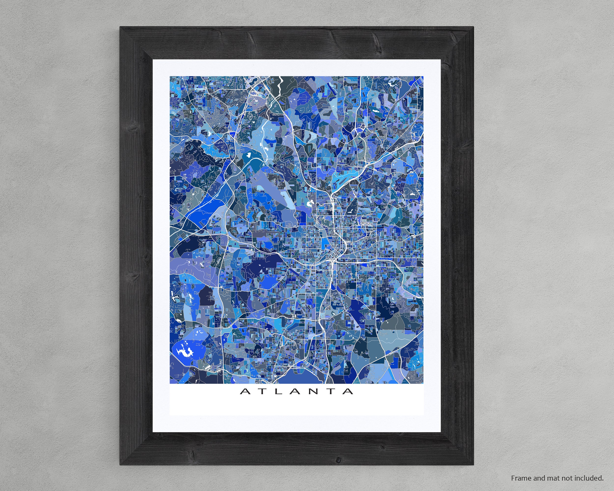 Atlanta Art Prints and Atlanta Map Poster for Atlanta Print - Etsy Canada