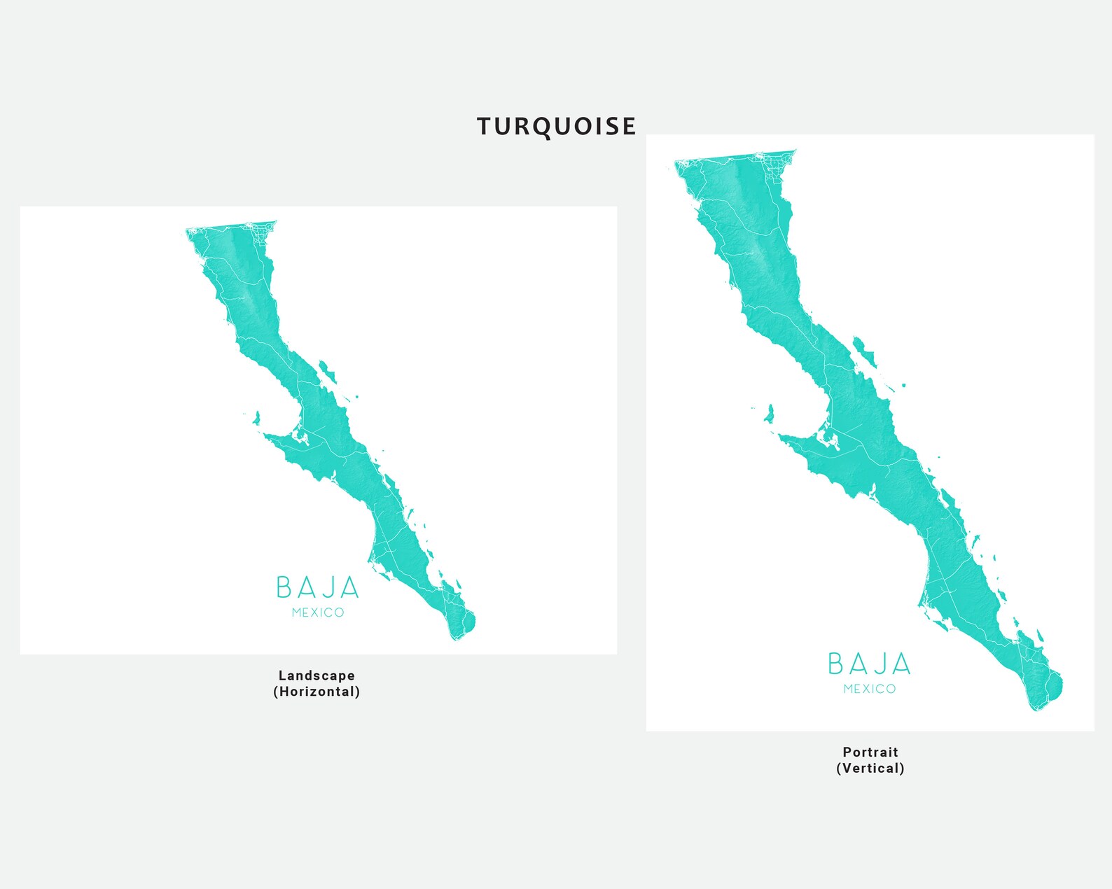 Baja California Map of Baja Map Print, Topographic Baja Mexico Art ...