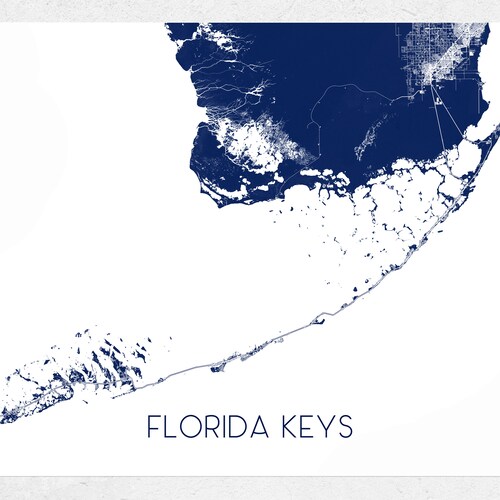 Florida Keys Map - Etsy