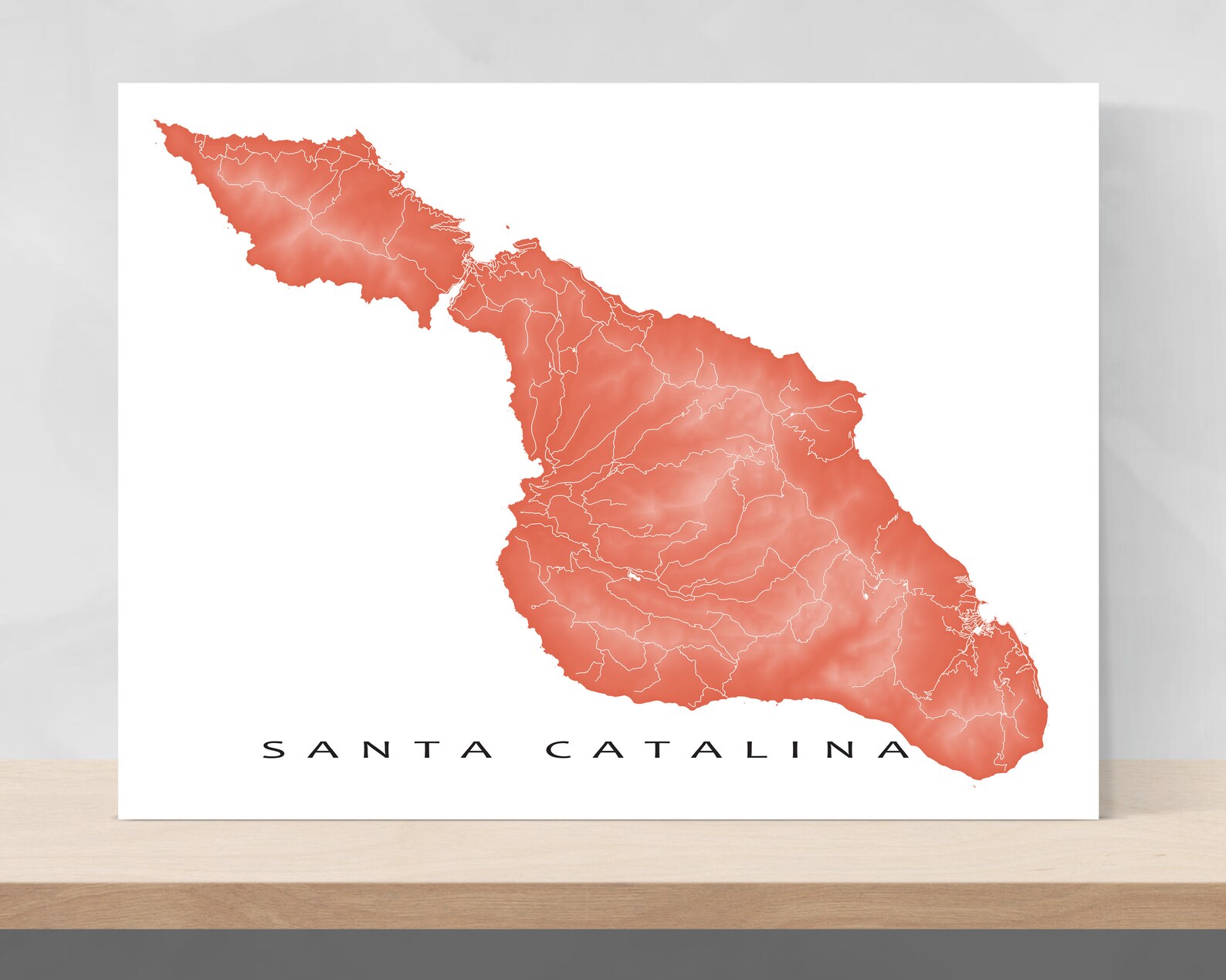 Santa Catalina Map Print Catalina Island Map Poster - Etsy