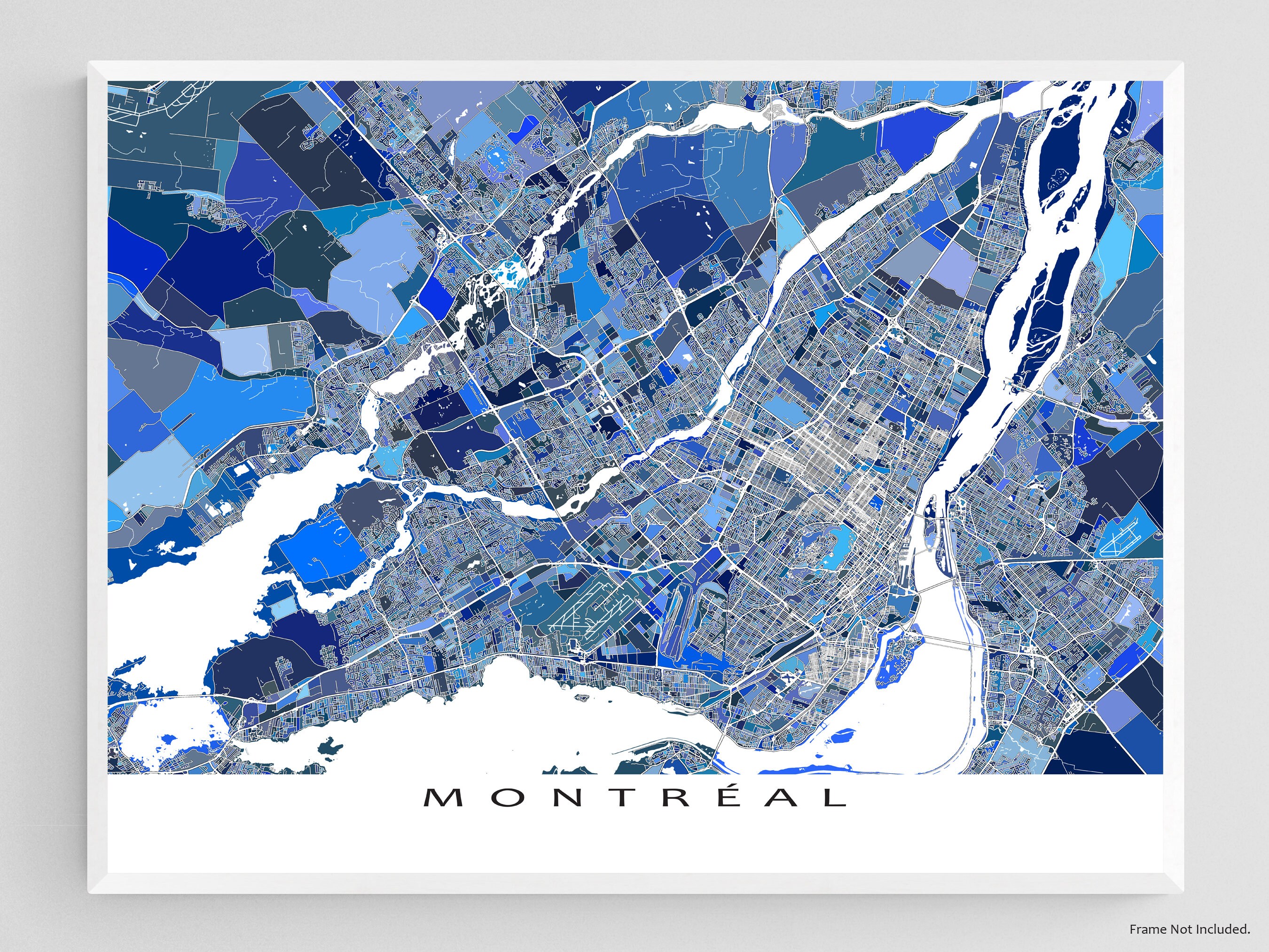 Art & Collectibles Digital Prints Blueprint Map Wall Art Montreal ...