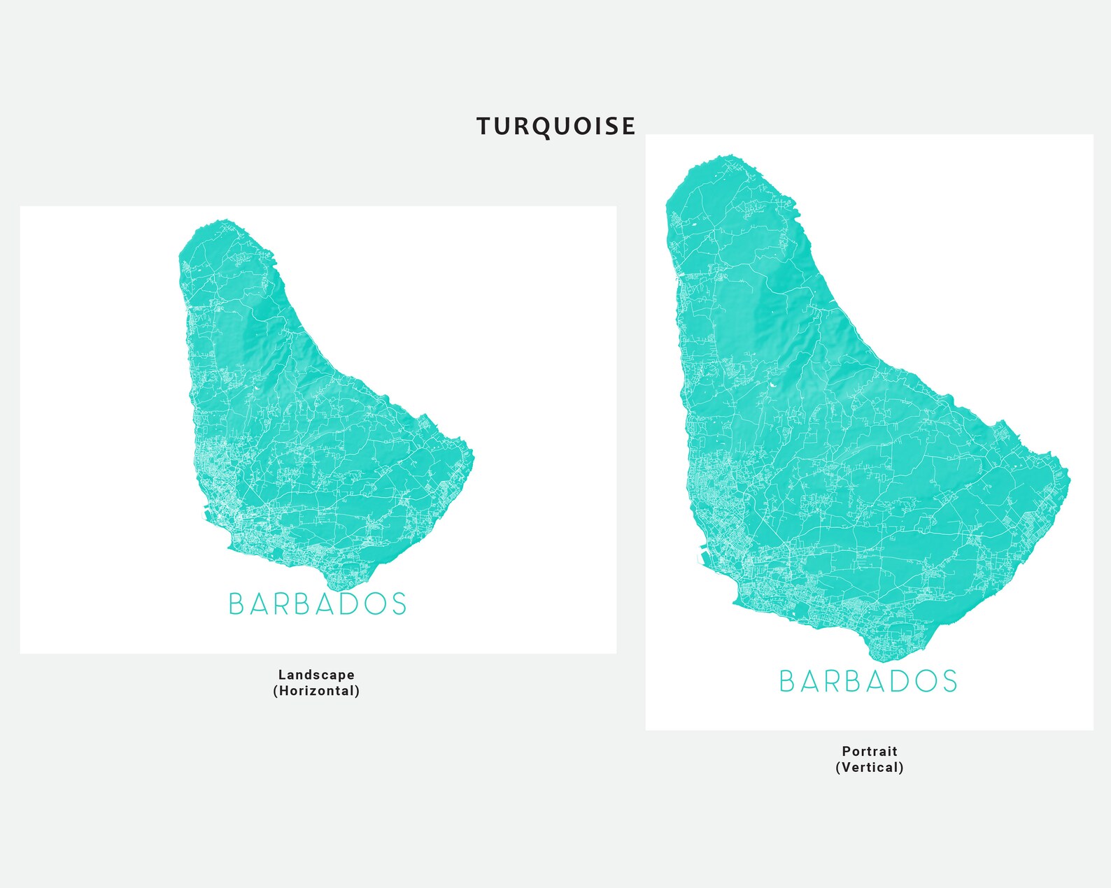 Barbados Map Print Barbados Art Prints Topographic Map of - Etsy