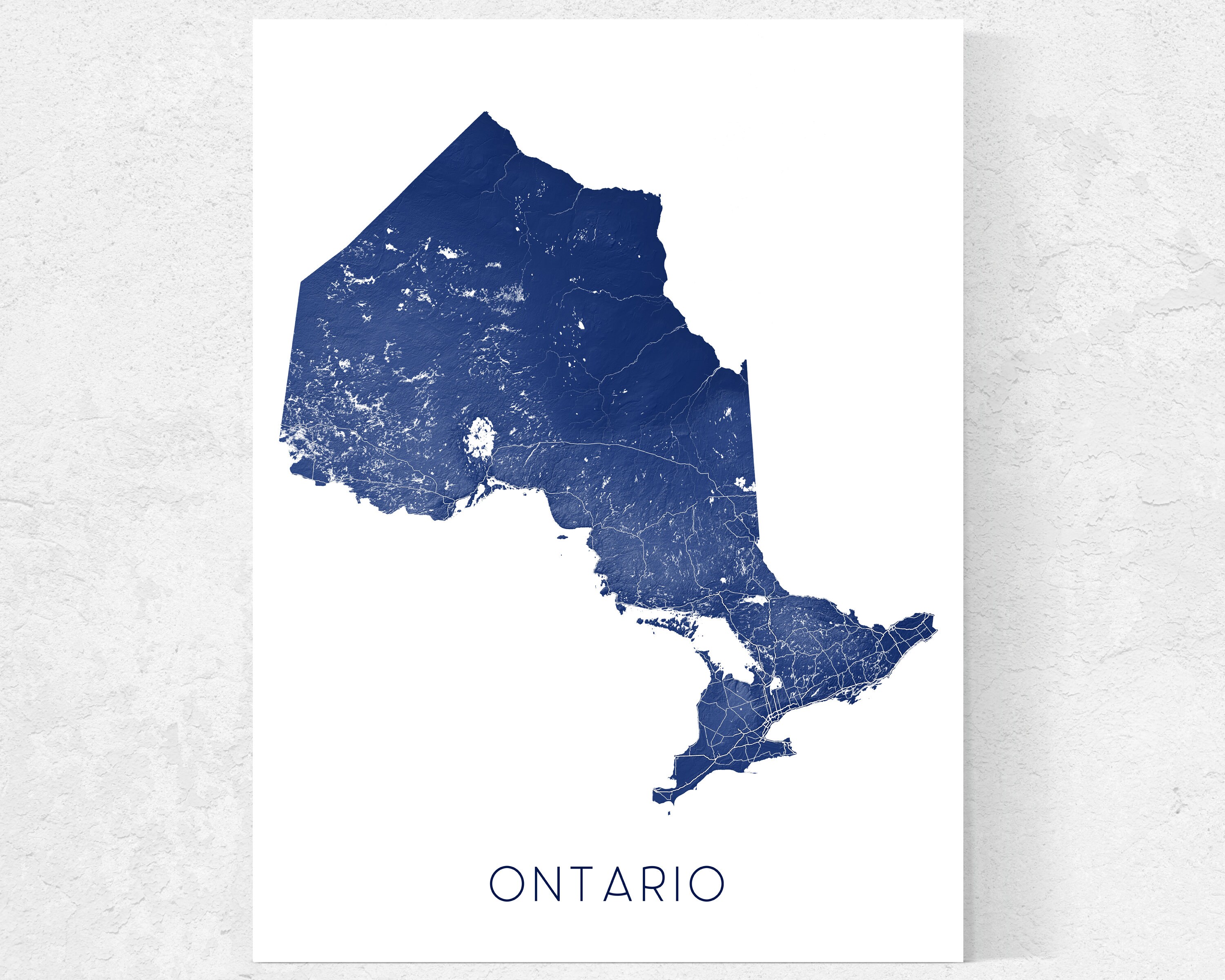 Ontario Map Print and Map of Ontario Canada Map Poster for - Etsy Canada