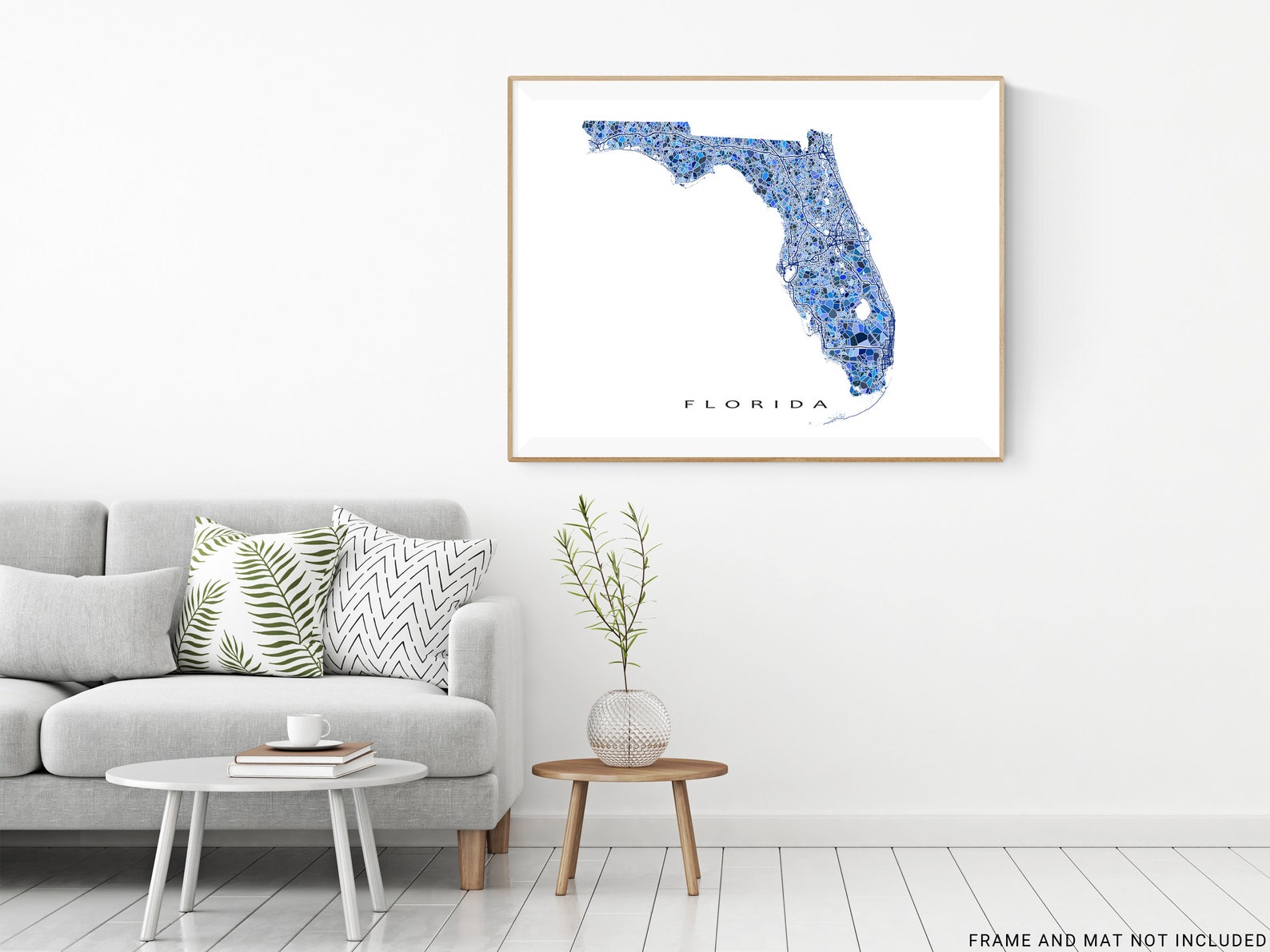 Florida Map Print, Florida State Wall Art, Map of Florida Art, FL Wall ...