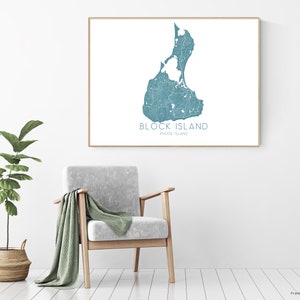 Block Island Map of Block Island Print Block Island Poster - Etsy