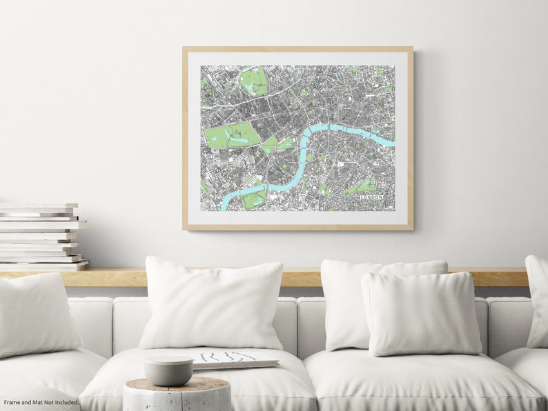 London Map Print and London Wall Art Prints London City Map - Etsy
