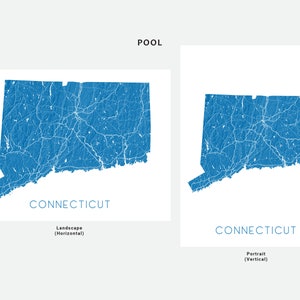 Connecticut Map of Connecticut Print Poster, Personalized 3D ...