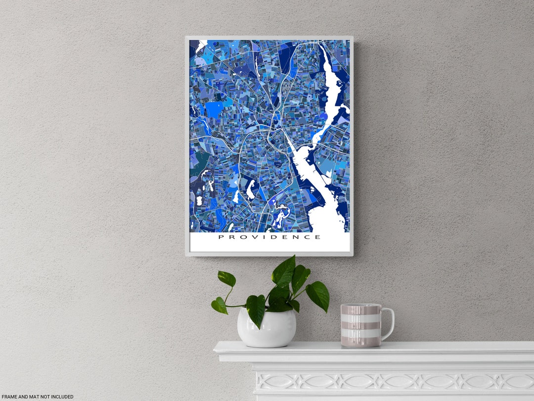 Providence Rhode Island, Providence Map Print, Map of Provindence RI ...
