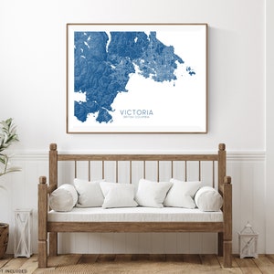 Victoria BC Map of Victoria Canada With 3D Topographic Landscape ...