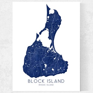 Block Island Map of Block Island Print Block Island Poster - Etsy