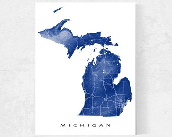 State of Mi Poster - Etsy