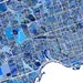 Toronto Map Print and Toronto Canada Poster for Blue Geometric - Etsy