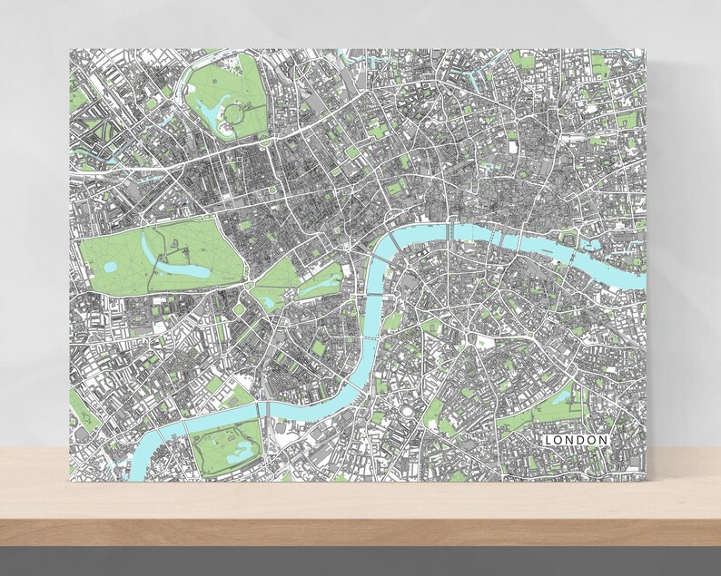 London Map Print and London Wall Art Prints London City Map - Etsy