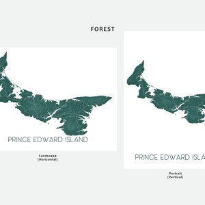 Prince Edward Island Map of Prince Edward Island Canada Wall Art Prints ...